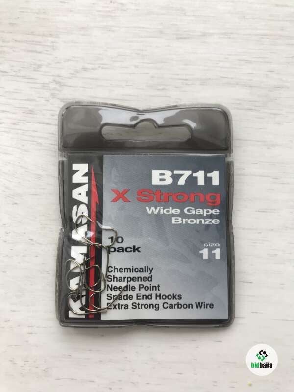 Купить Японские крючки Kamasan B711 X-Strong Wide Gape Bronzo (size 11) по цене 110 руб.