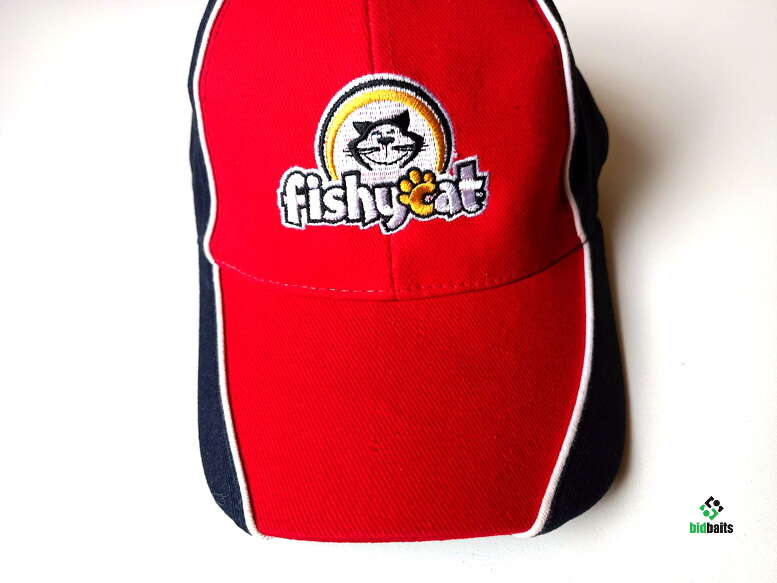 Купить Бейсболка рыболовная FishyCat с логотипом (красно-синяя) 100% ...