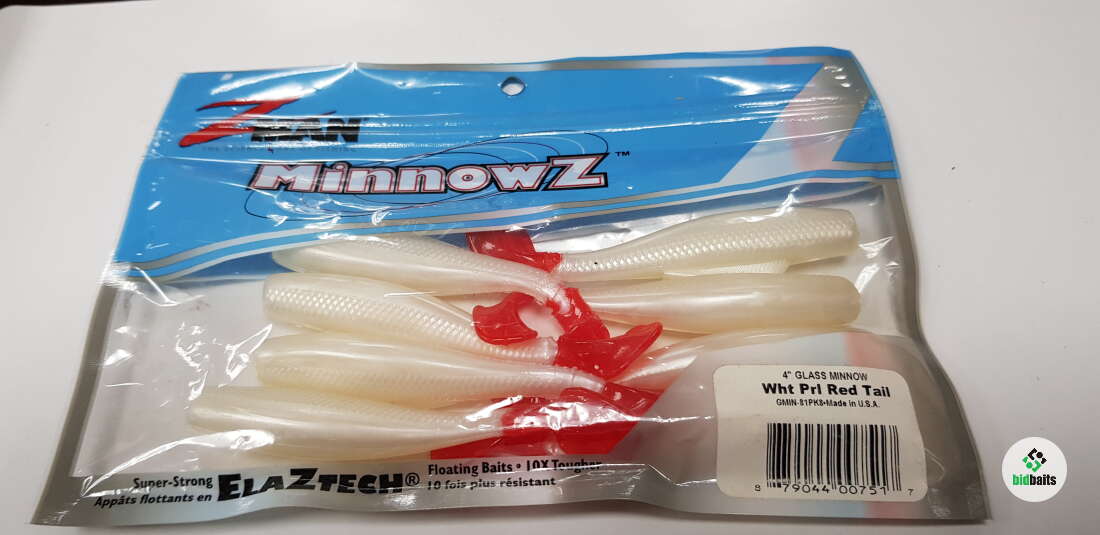 Купить Силиконовые приманки Zman MinnowZ цвет Wht Prl Red Tail со ...