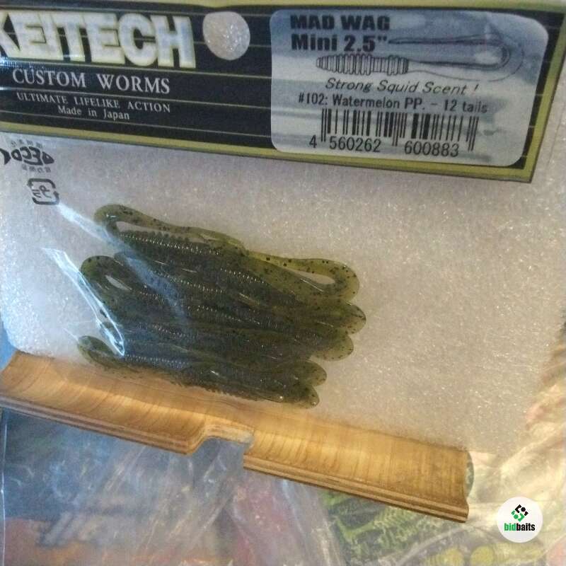 Купить Силиконовые приманки KEITECH CUSTOM WORMS MAD WAG MINI 2.5 ...