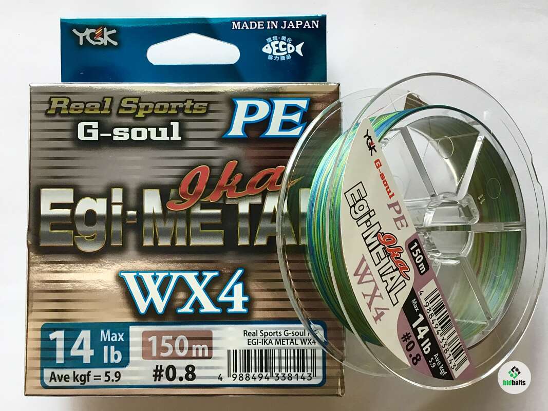 Купить YGK G-SOUL PE EGI-METAL WX4 150m- #0.8 14lb по цене 1500 руб.