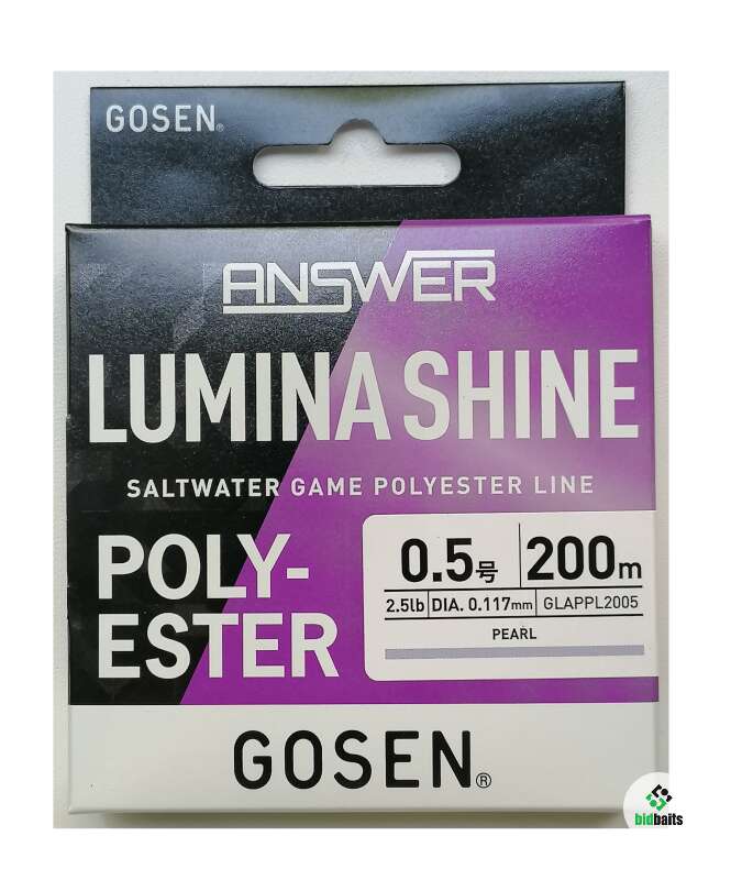 Купить полиэстер GOSEN Answer Lumina Shine Polyester 200m 2.5lb #0.5 ...