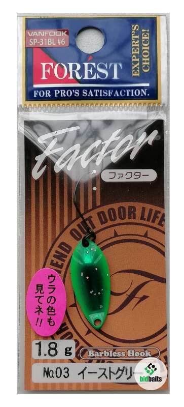 Купить блесна FOREST Factor 1.8g #03 East Green по цене 450 руб.