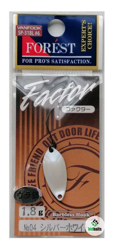 Купить блесна FOREST Factor 1.8g #04 Silver White по цене 450 руб.