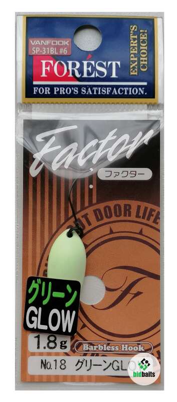 Купить блесна FOREST Factor 1.8g #18 Green Glow по цене 450 руб.