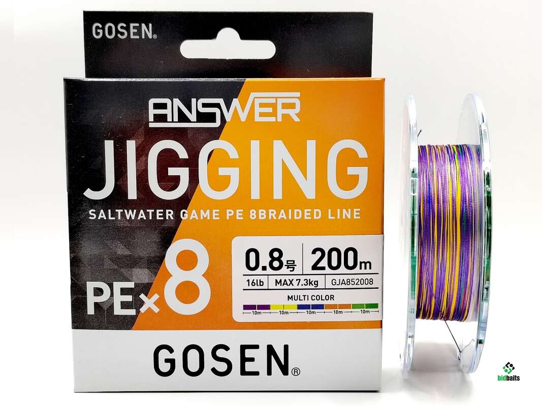 Купить GOSEN ANSWER JIGGING PE X8 Multicolor 200m - #0.8 по цене 2450 руб.