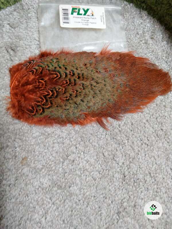 Купить Перья охотничьего фазана:SUPER FLY Pheasant Rump Patch Orange ...